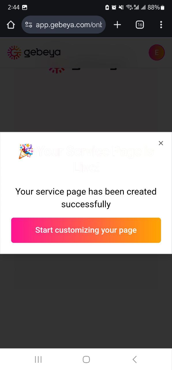 My Service Page